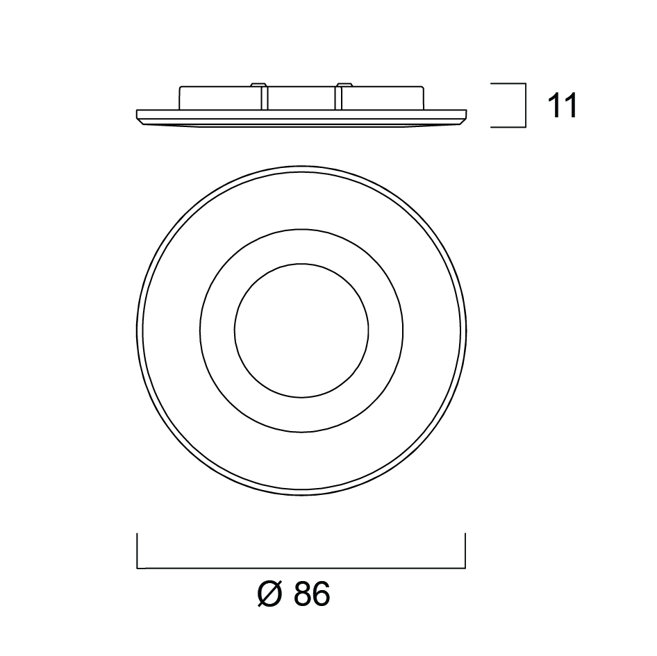 0005583 - START Spot Non PIR Bezel WHT - Professional