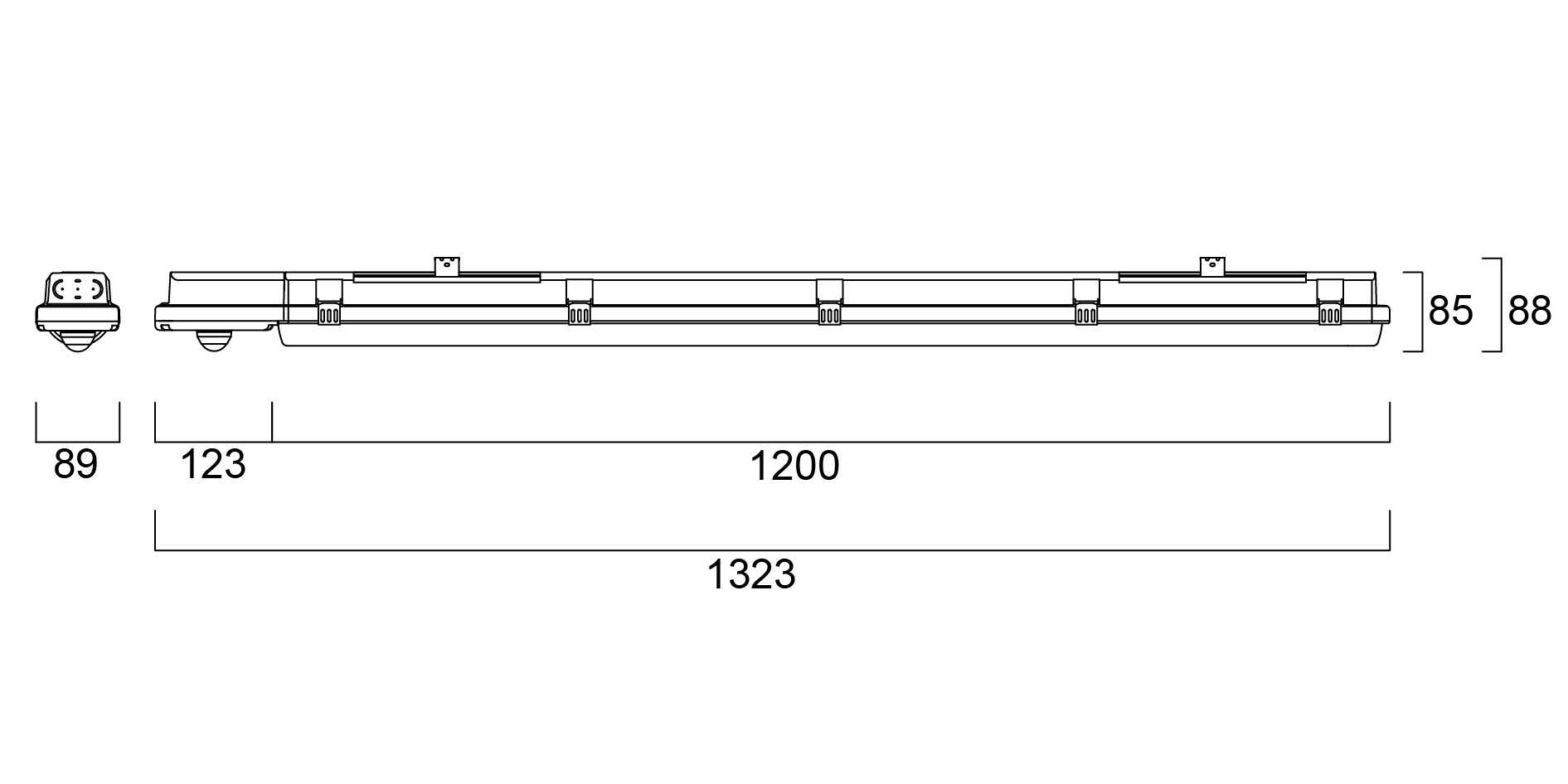 0010482 - Resisto 1200 IP65 6050lm 840 SSA03L - Professional