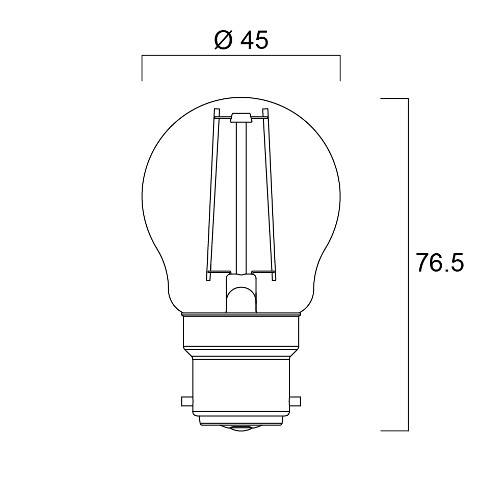 0027236 - ToLEDo Retro Sphérique 2,5W 250lm 827 B22 - Professionnels