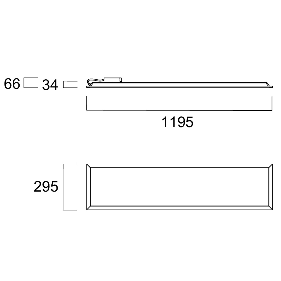 0042786 - Panel IP65 CR UGR19 1200x300 4300lm 840 WH - Professionell