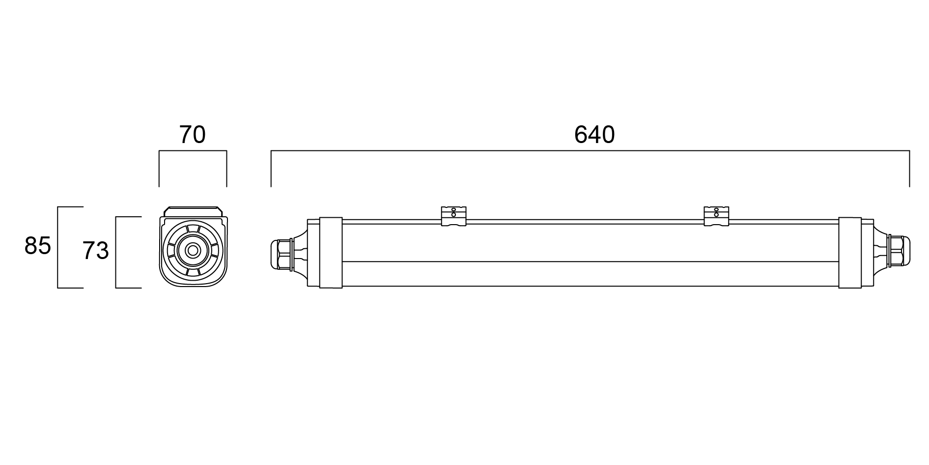 0046425 - START Waterproof Slim 600 IP65 1200/2500lm 840 - Professionnels