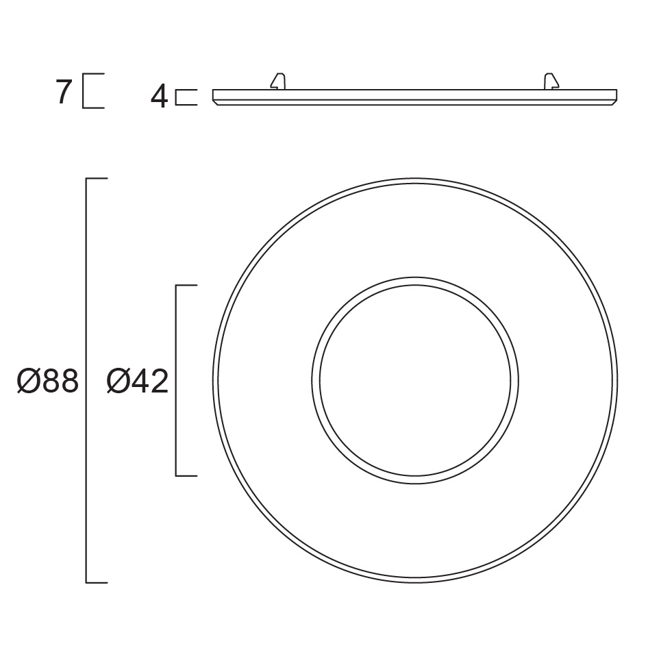 0059833 - Obico 65-72 FIX Bezel Blk - Professional