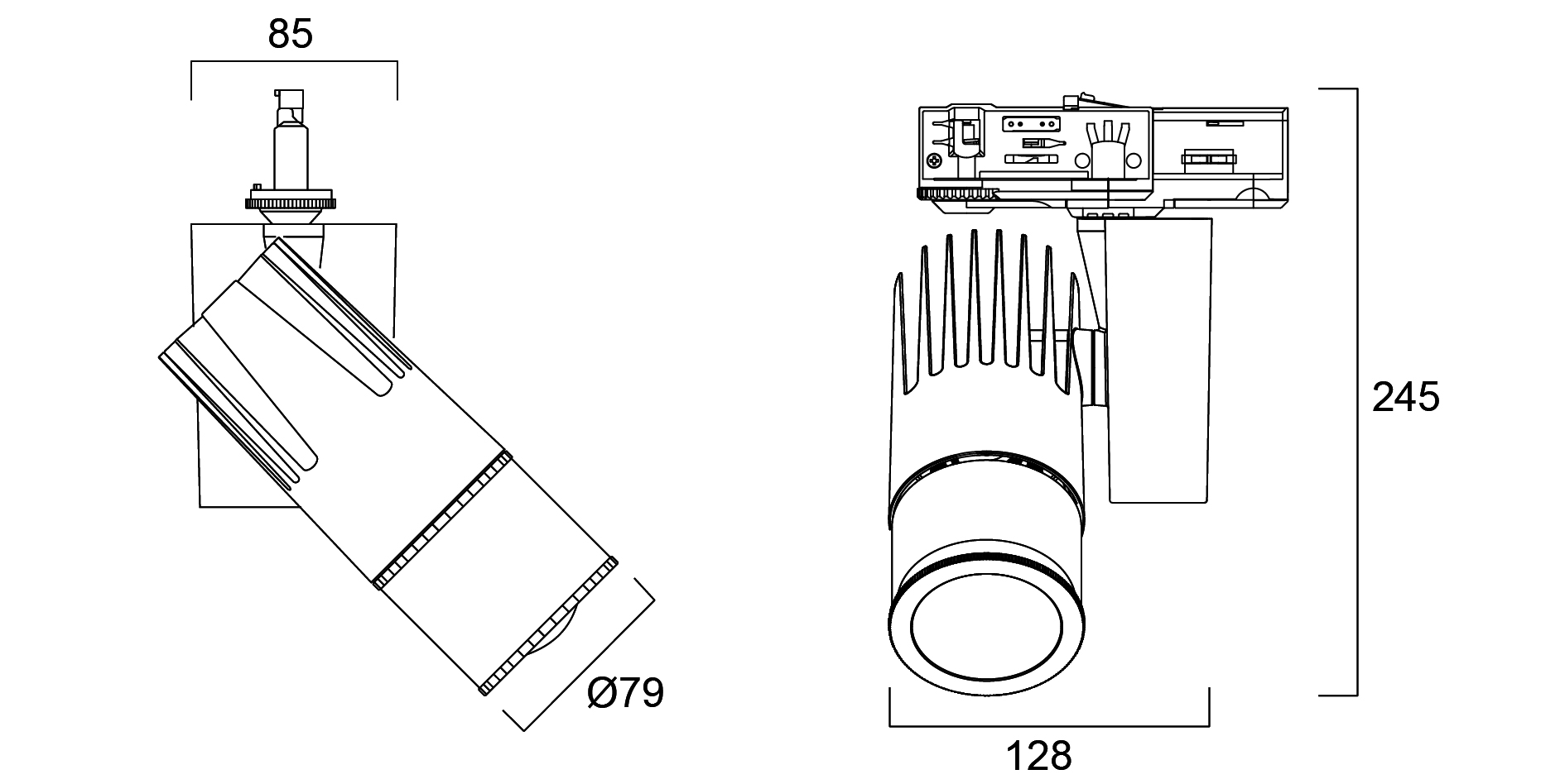 2055952 - Beacon LED Gobo Projector DALI 3000K Three Circuit Track ...