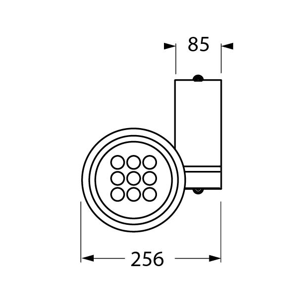 4070212 - ANGLER/ROUND3 1508LM NAR LED 3K AL - Professional